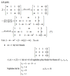 Bài tập đại số tuyến tính có lời giải chi tiết - Xem hiểu luôn